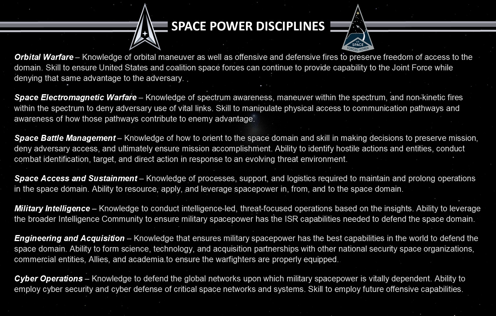 U.S. Space Forces - Korea
